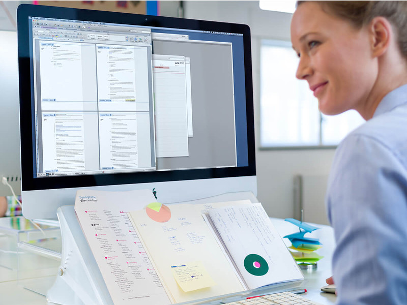 Dataflex Addit ErgoDoc 49.401 Dokumentenhalter mattes Acryl