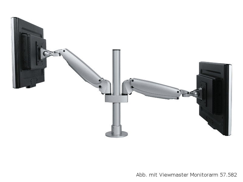 Dataflex Viewmaster Durchschraubbefestigung silber 53.962
