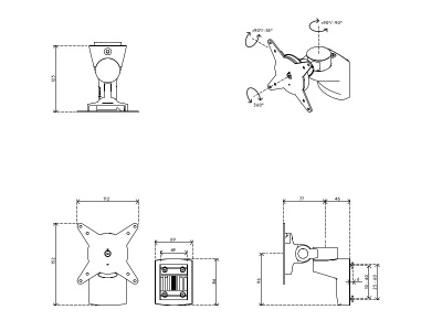 Dataflex Viewlite Slatwall Monitorhalterung 58.402